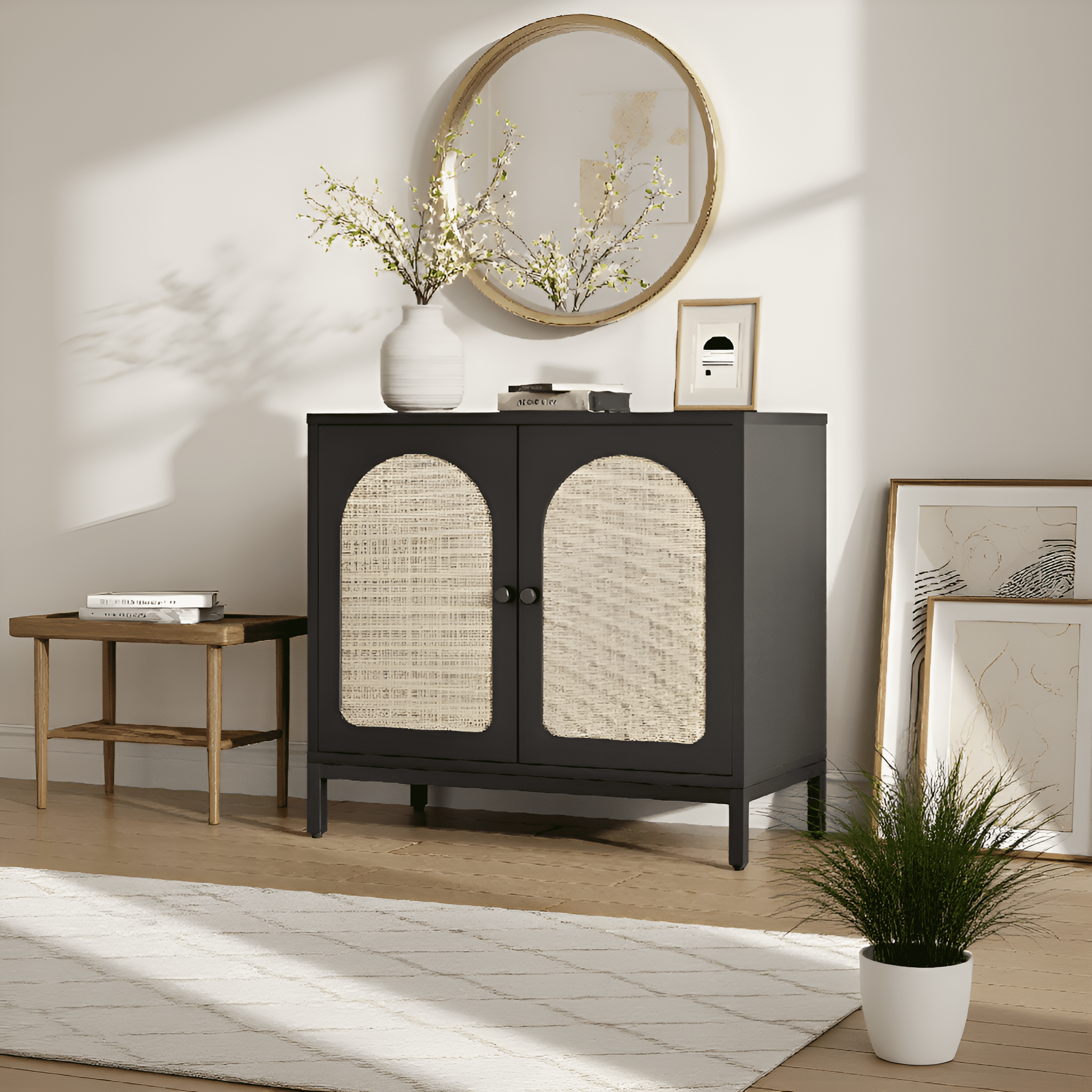 Elegant Storage Solution: Rattan Buffet Cabinet | Arch Detail ...