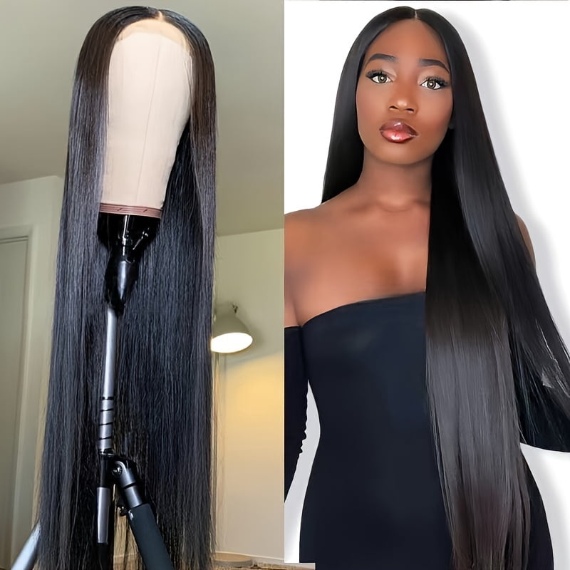 Elegant Straight Lace Front Wig for Women, High Temperature Fiber ...