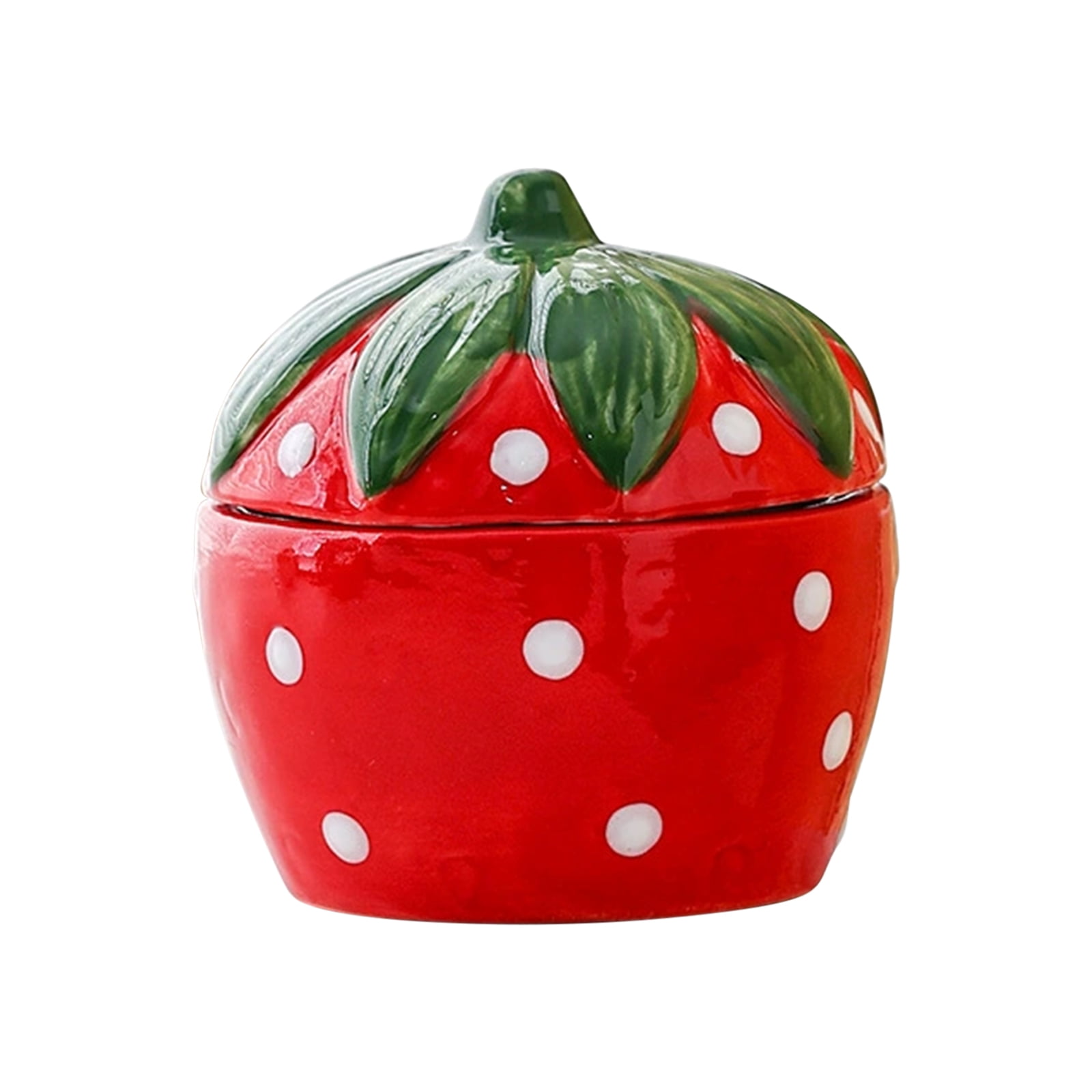 Elegant Strawberry Ceramic Storage Jar, Apples Tabletop Storage Tank ...