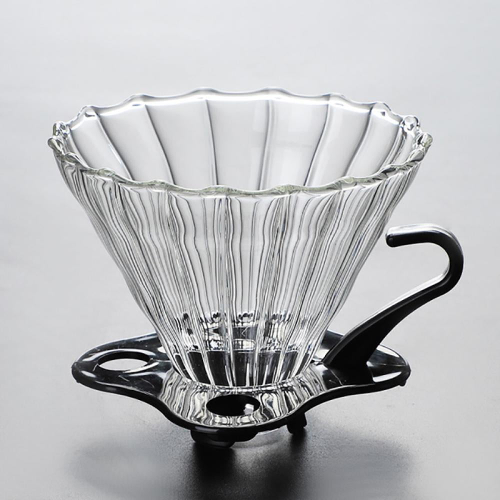 Elegant Striped Glass Coffee Dripper, Pour Over Coffee Dripper with ...