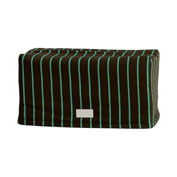 Elegant Striped Tissue Box Holder in Cotton Fabric Napkins Organizers ...