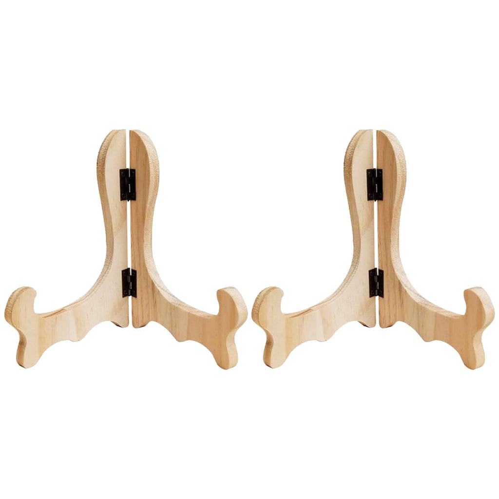 Elegant Sturdy Wood Plates and Sculpture Holder with Foldable Designs ...