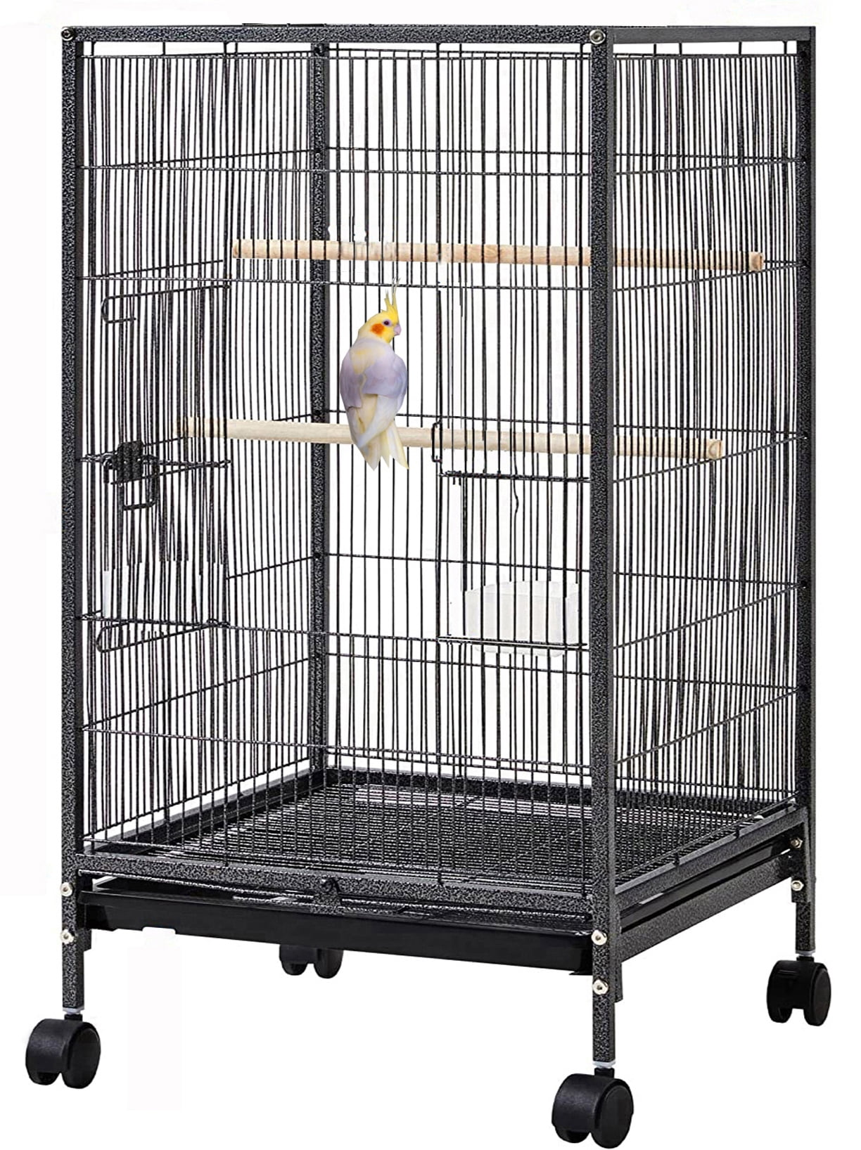Elegant Sturdy Wrought Iron Open Top Standing Parrot Parakeet Cockatiel ...