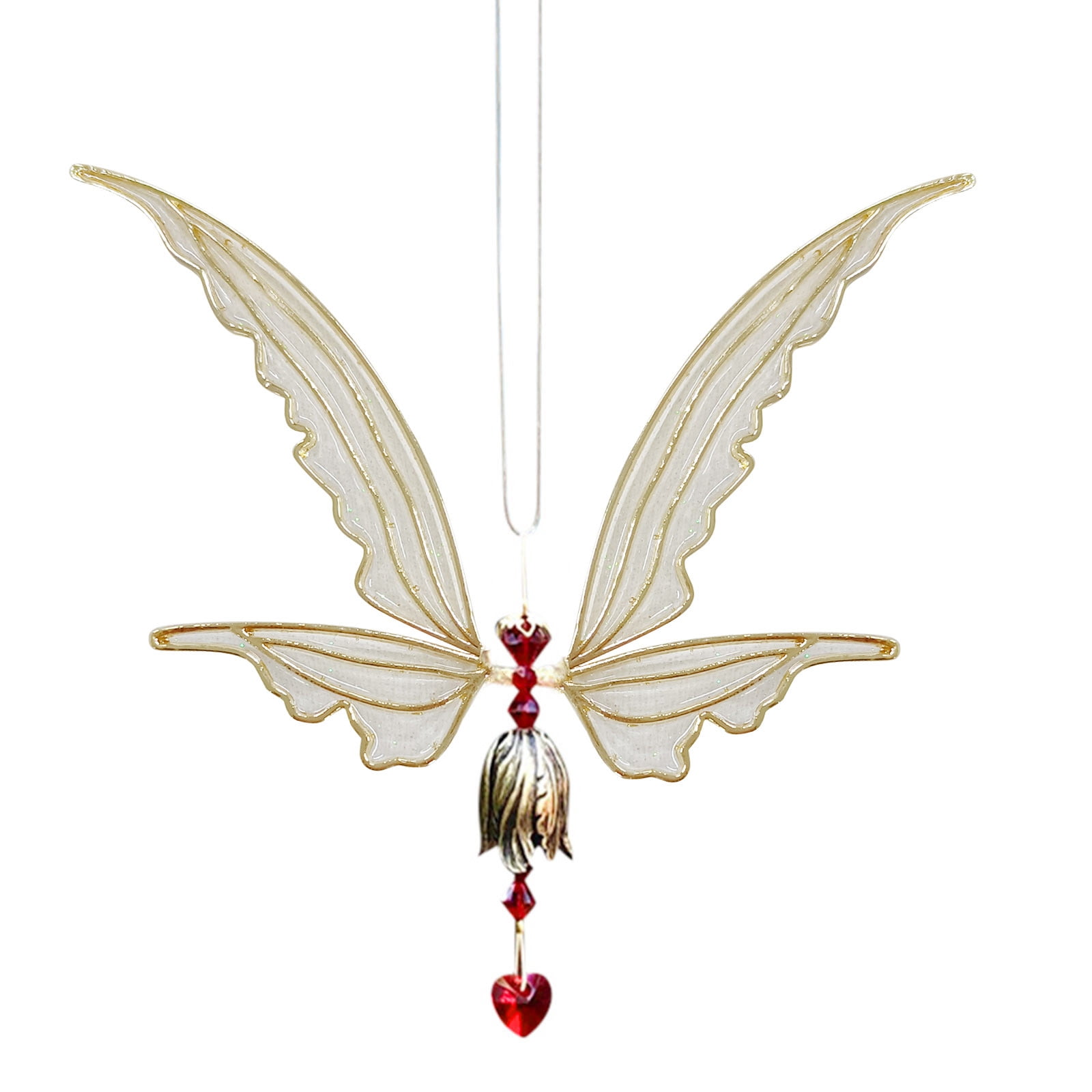 Elegant Suncatcher Wind Chime Featuring Graceful Wing Design For Garden ...