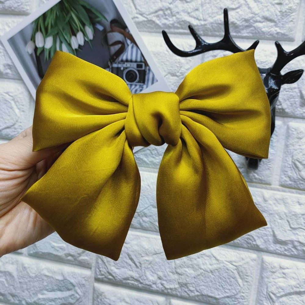 Elegant Sweet Trendy Fashion Satin Bow Solid Color Hair Clip Bow ...