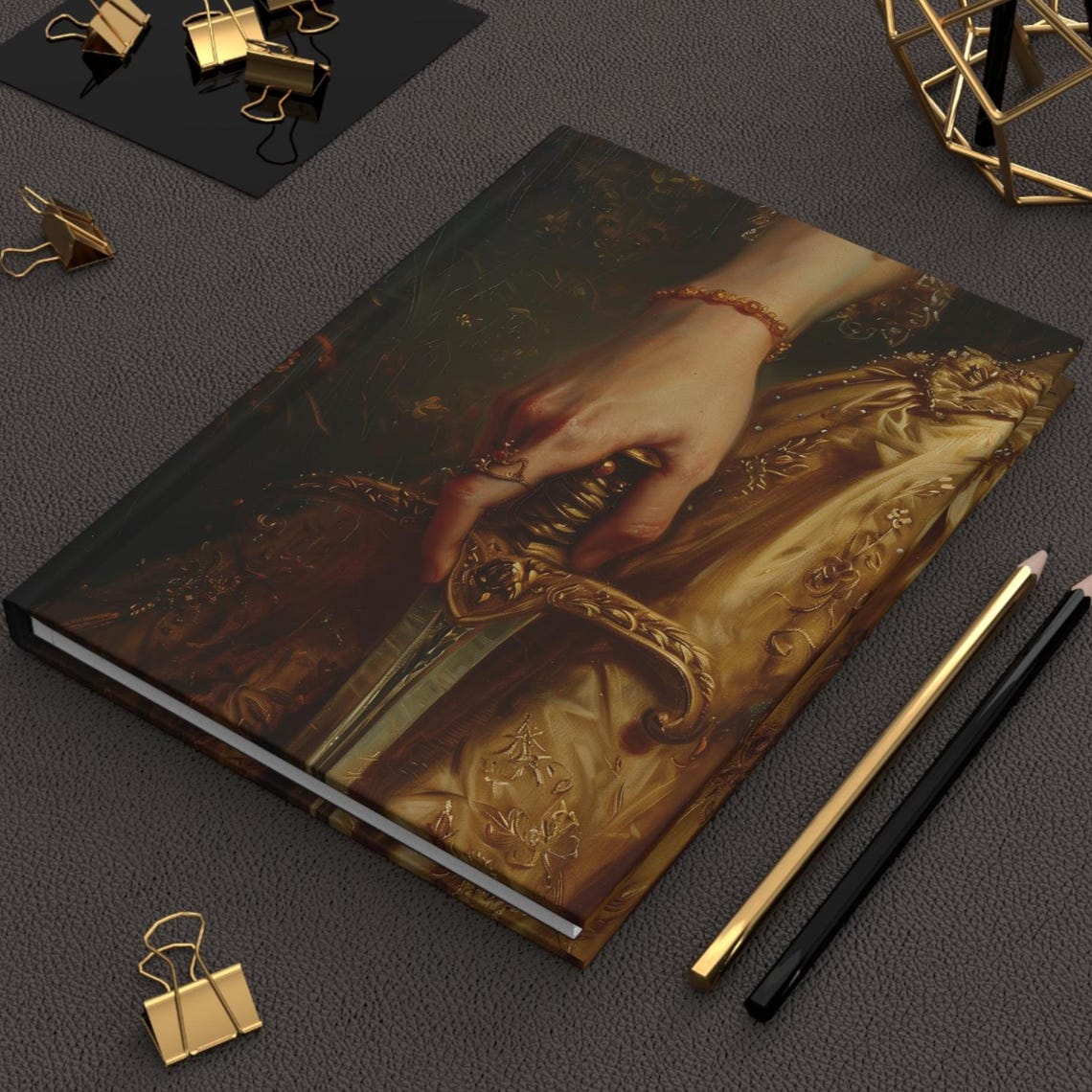 Elegant Sword-Themed Hardcover Journal, Perfect For Writing, Sketching ...