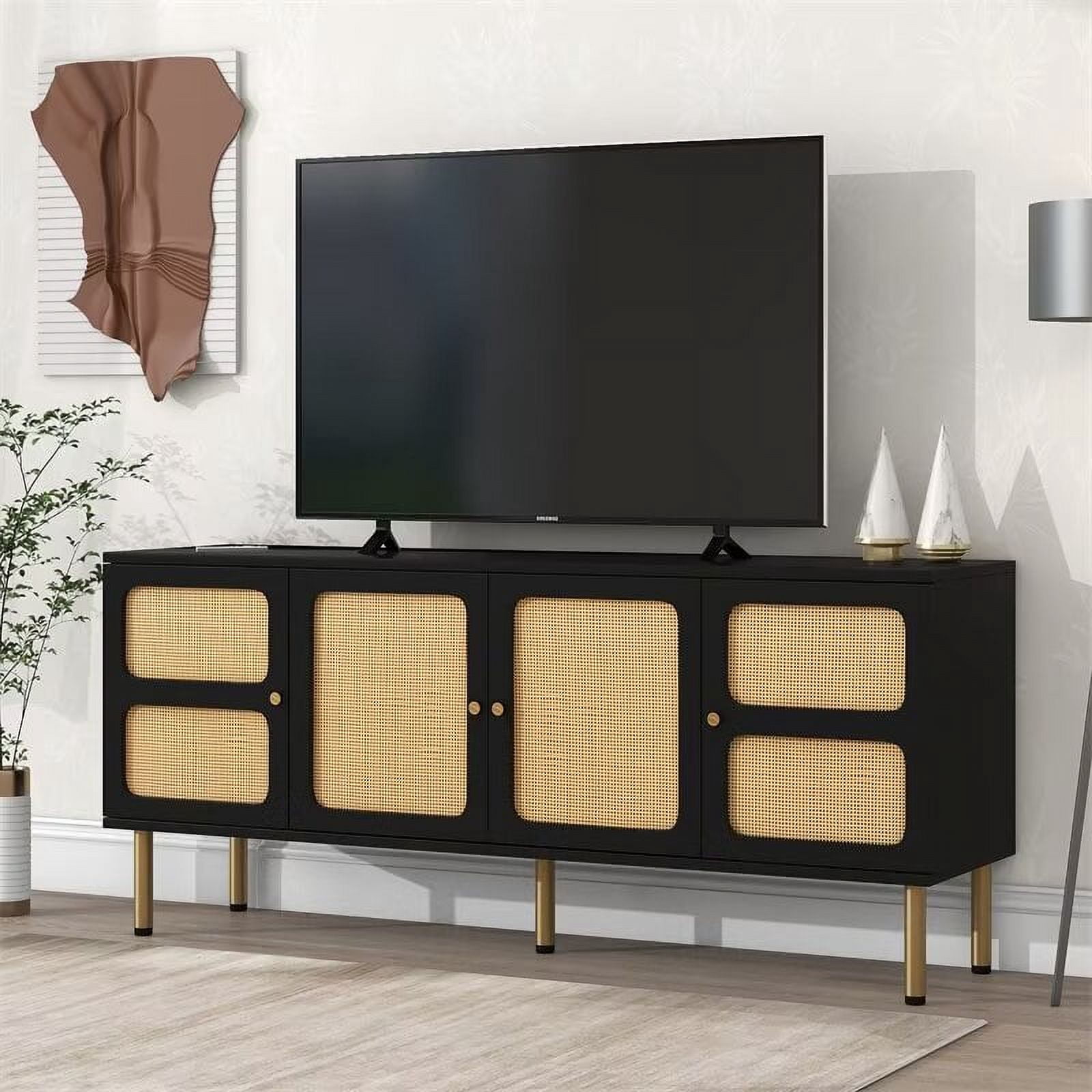 Elegant TV Stand for TVs up to 70", Media Entertainment Center with ...