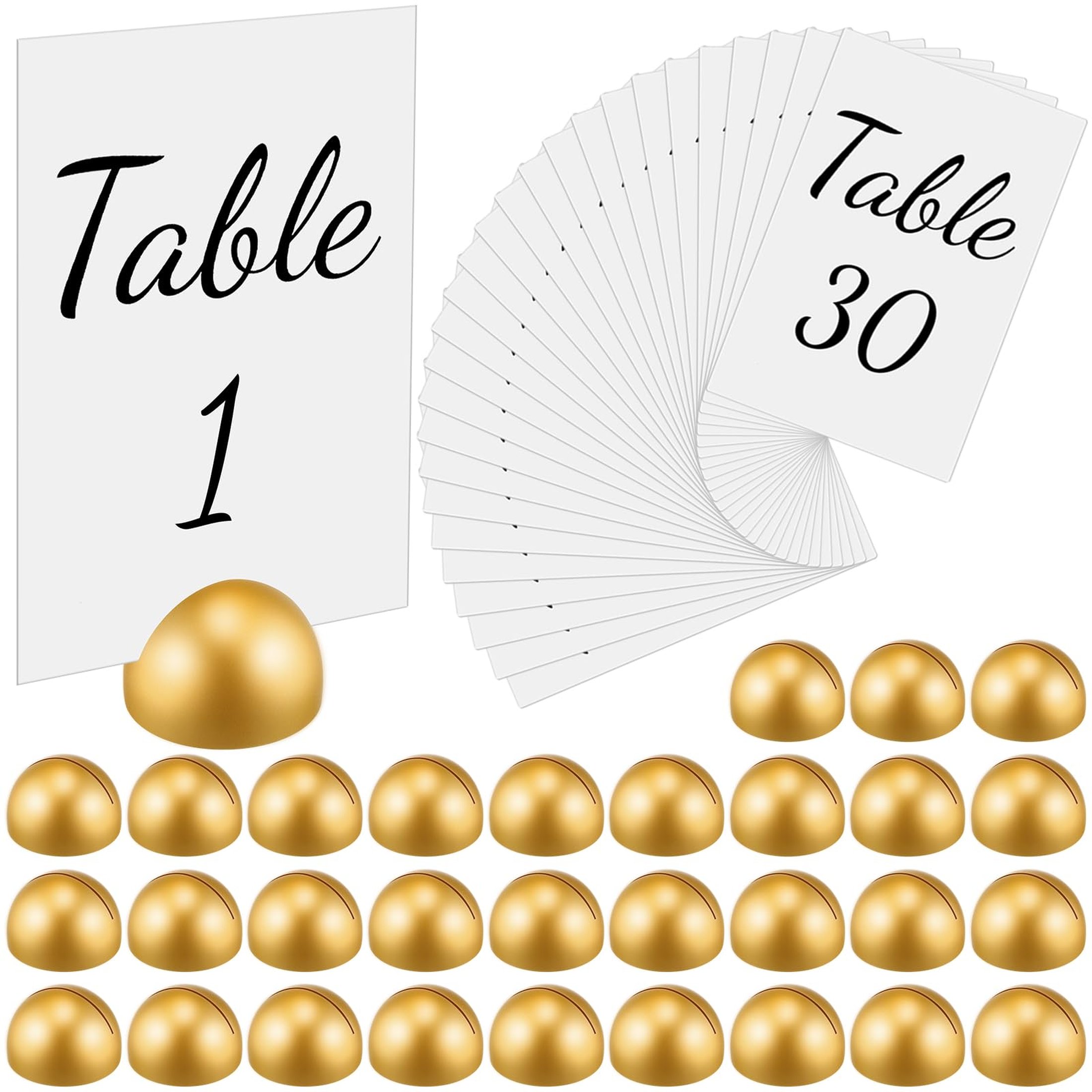 Elegant Table Number Set for Weddings - 30 Pieces of 4x6 Inch Signs ...