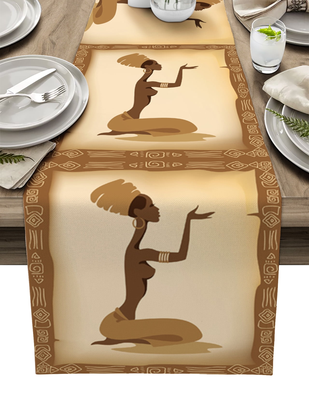 Elegant Table Runner African Woman Tree Table Runner for Dining Table ...