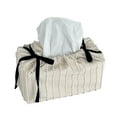 Elegant Tassels Adorning Square Tissue Box Holder Polyester Fabric ...