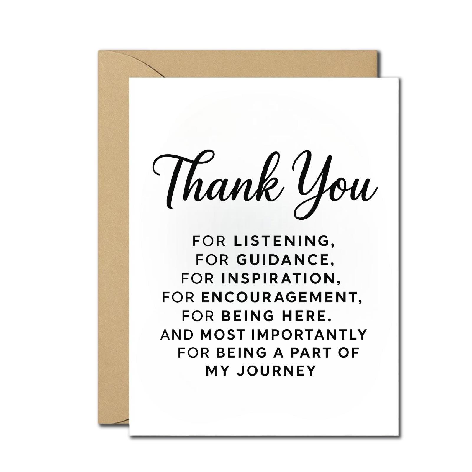 Elegant Thank You Card – Appreciation for Mentors, Teachers, Friends ...