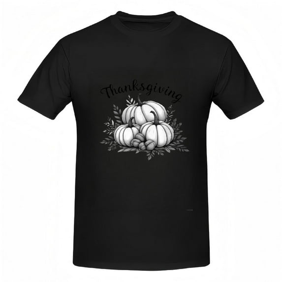 Elegant Thanksgiving Cotton Short Sleeve T-Shirt for Women - Features ...
