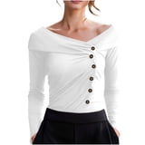 Elegant Tops for Women Fall Summer Sleeveless Long Sleeve Off The ...