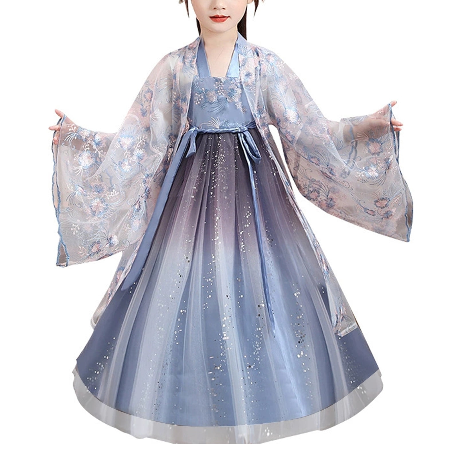 Elegant Traditional Chinese Hanfu Dress Set for Girls, Tang Dynasty ...