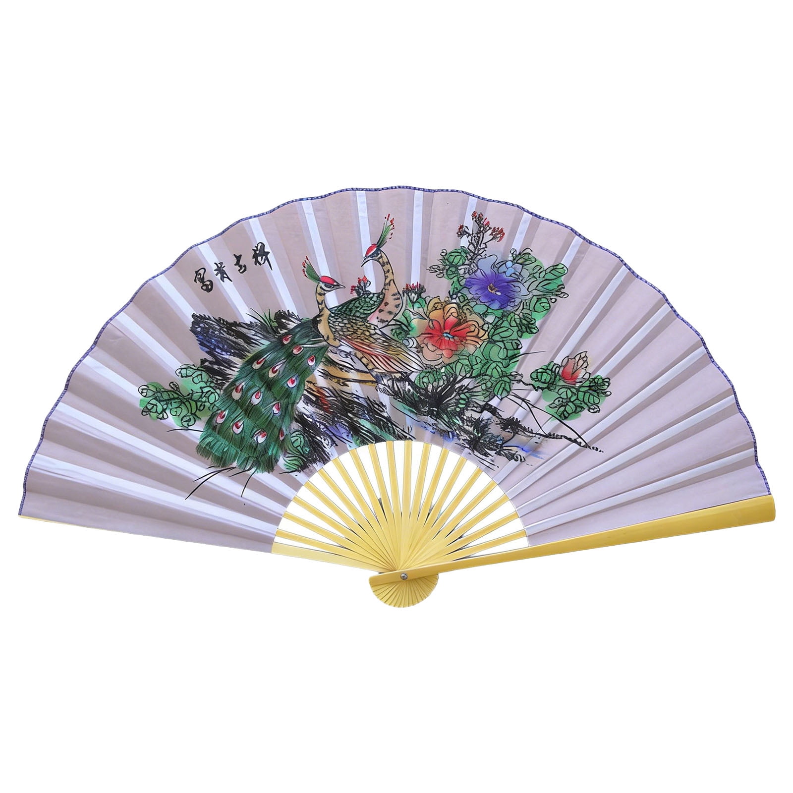 Elegant Traditional Chinese Large Size Decorative Fan Silk Fabric ...