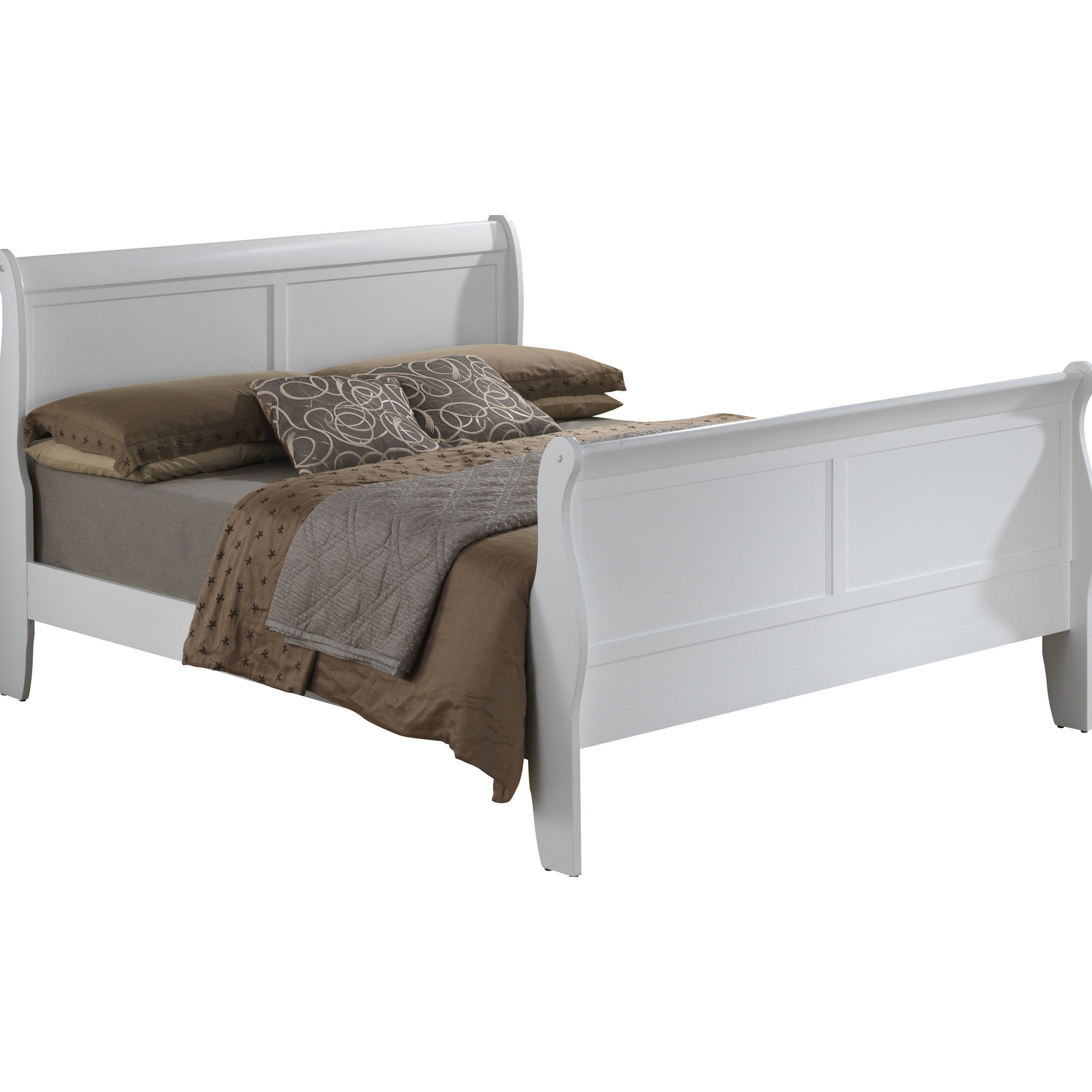 Elegant Traditional King Bed in White | Traditional Aesthetic Enriches ...