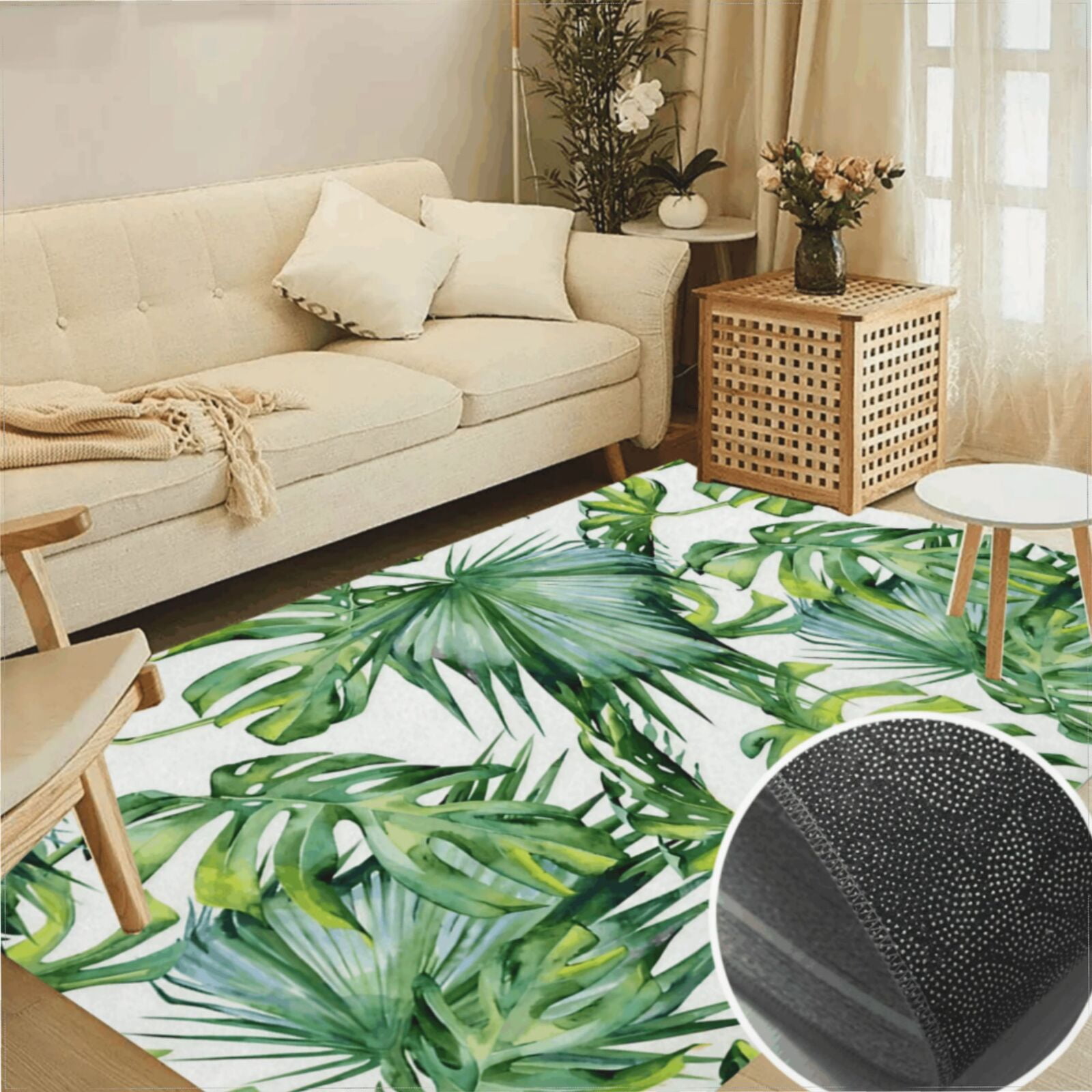 Elegant Tropical Leaf Print Adult Home Decor Bedroom Living Room ...
