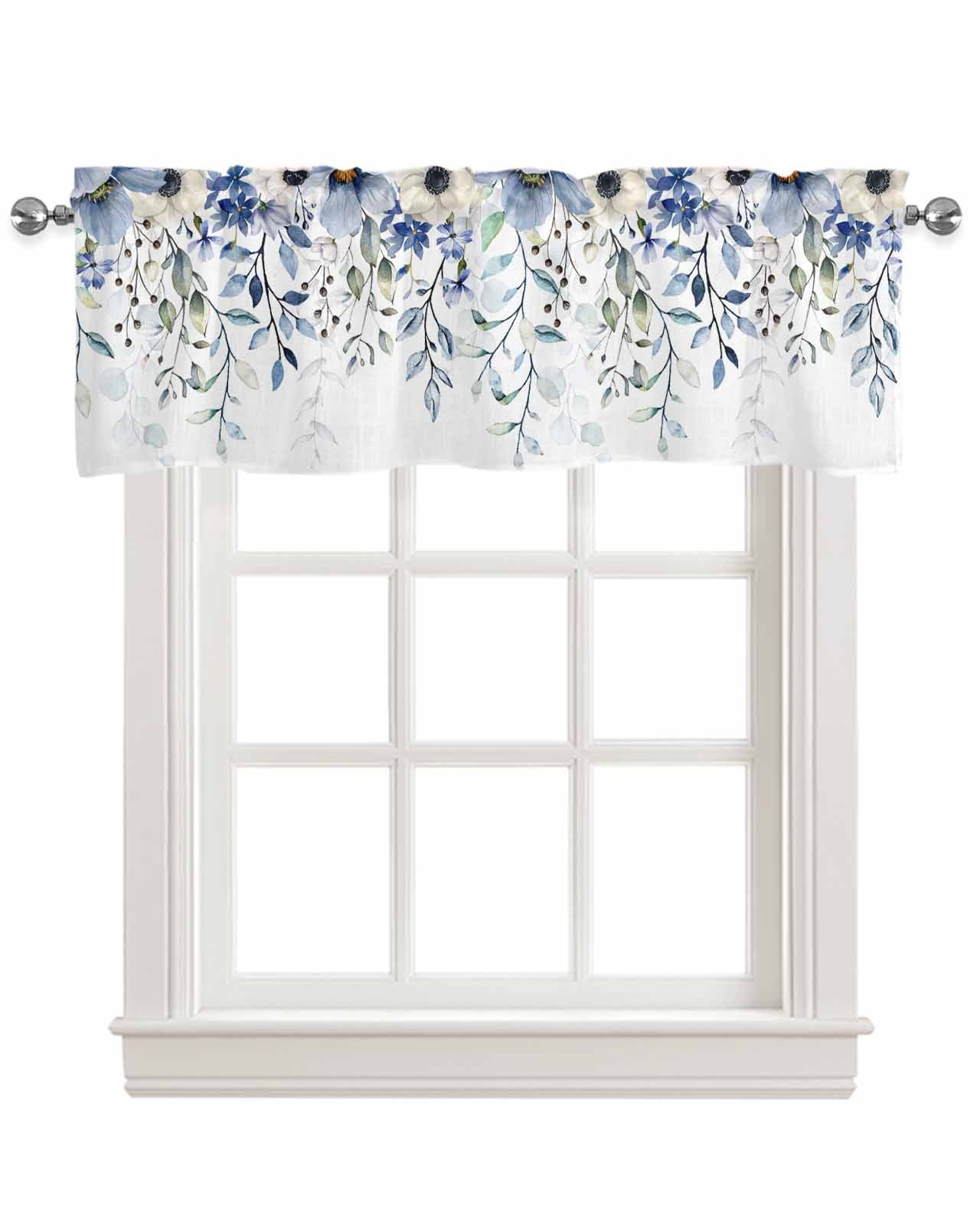 Elegant Tulip Linen Curtain Valance for Bedroom/Bathroom/Kitchen/Office ...