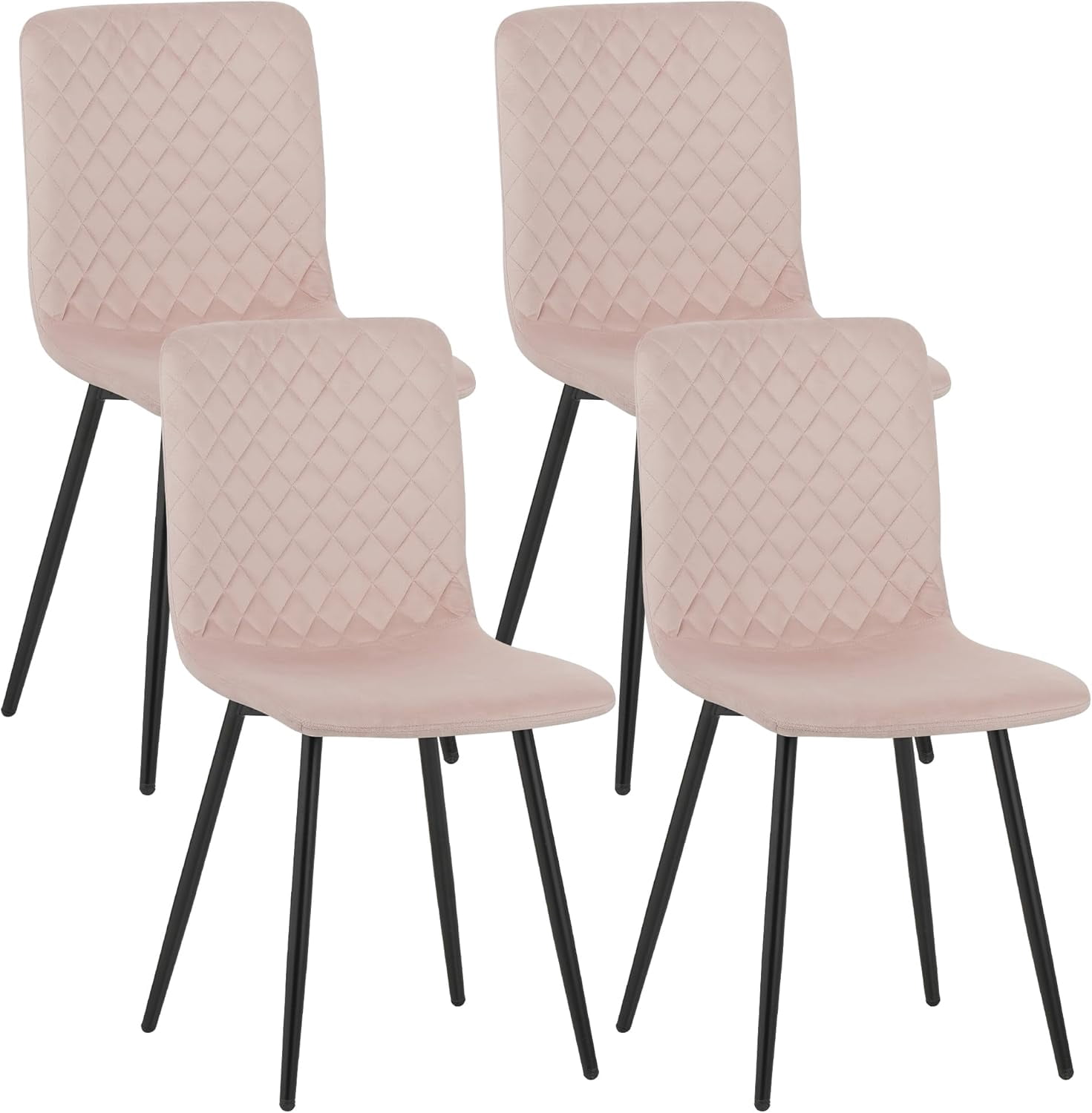 Elegant Velvet Dining Chairs Set of 4 | Comfortable & Space-Saving ...