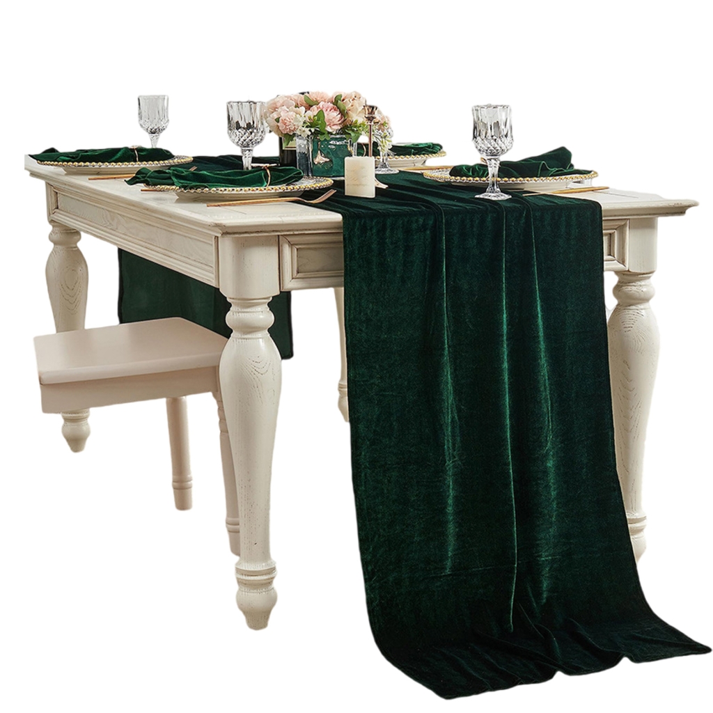 Elegant Velvet Table Runner 120x29inch Vintage Tablecloth for Upscale ...