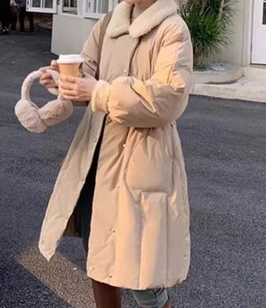 Elegant Versatile Slim Coat Woman Clothing Women's Winter Jacket Mid ...