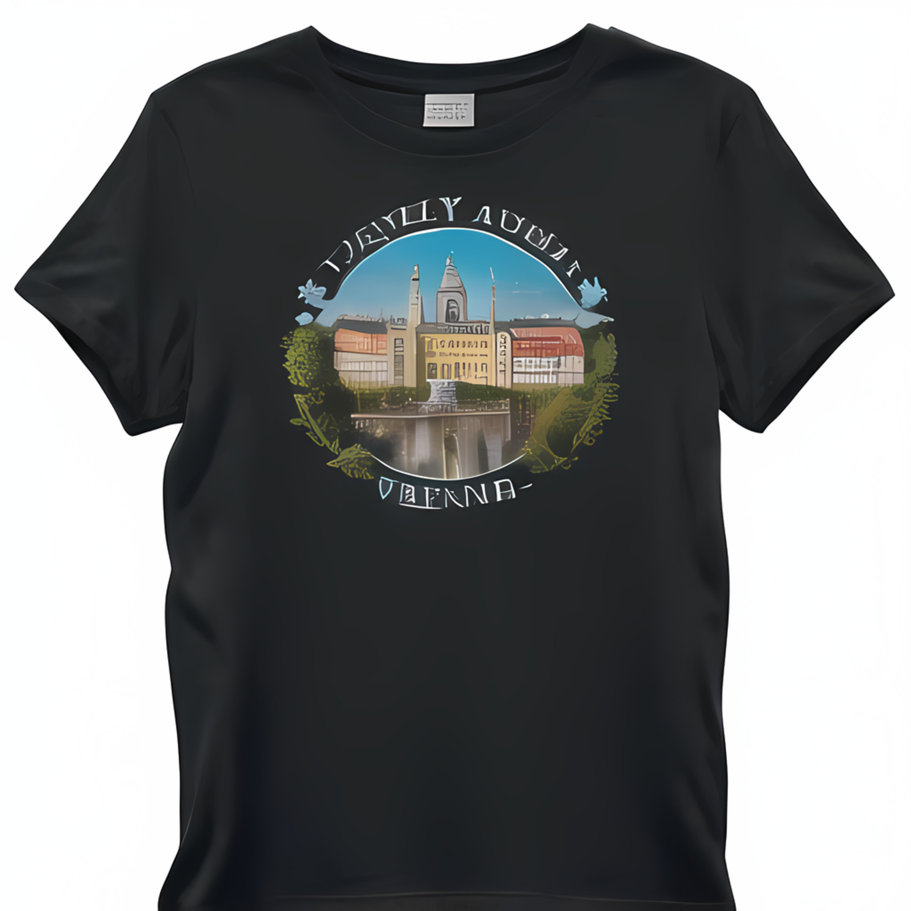 Elegant Vienna City Hall Illustration T-Shirt D Mise au Firmin Design ...