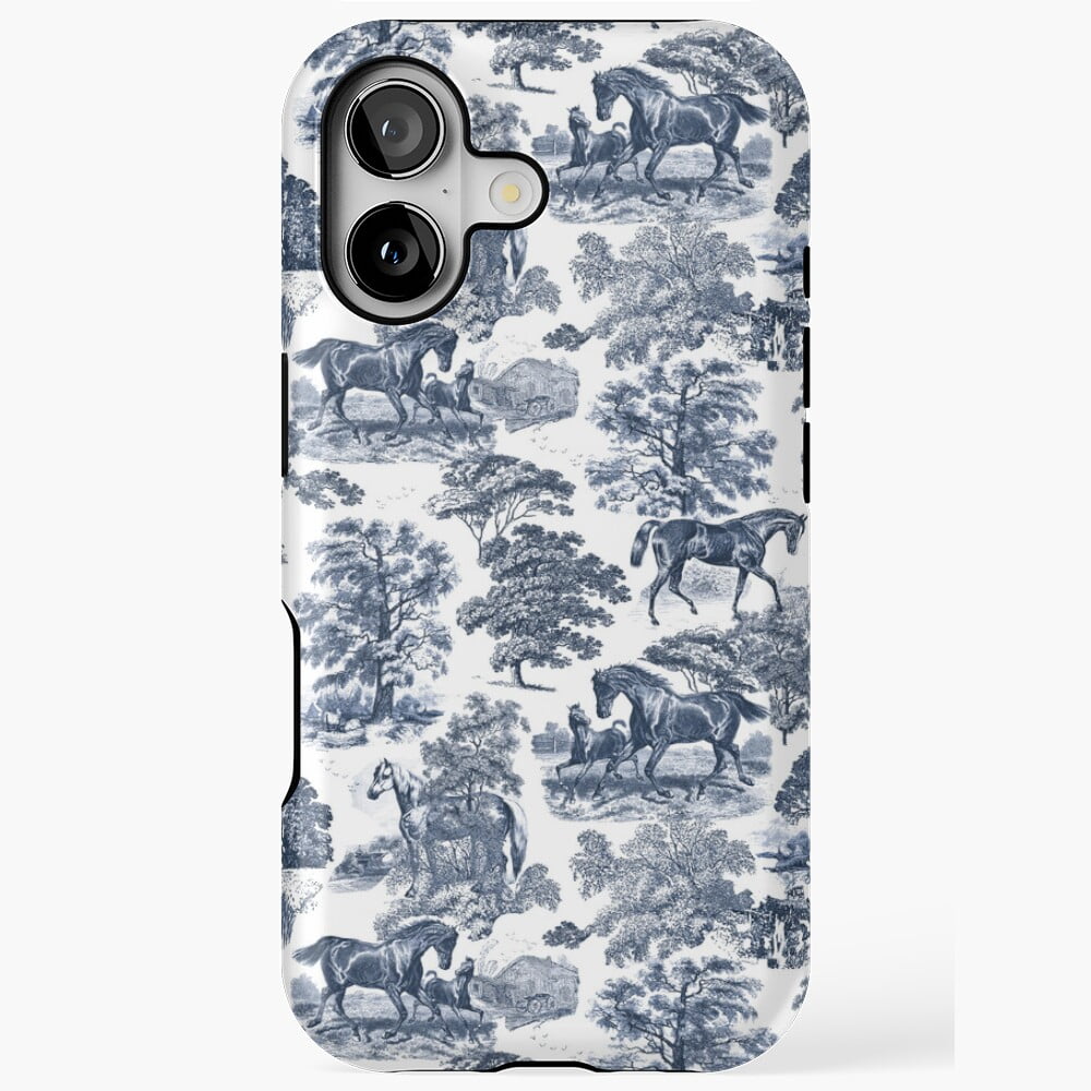 Elegant Vintage Chic Blue Toile Art Compatible Phone Case for iPhone 11 ...