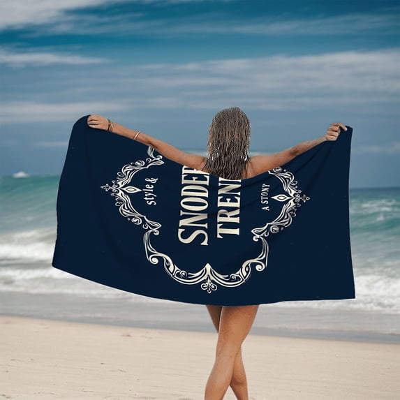 Elegant Vintage Floral Pattern Beach Towel - Luxurious Travel Bath ...