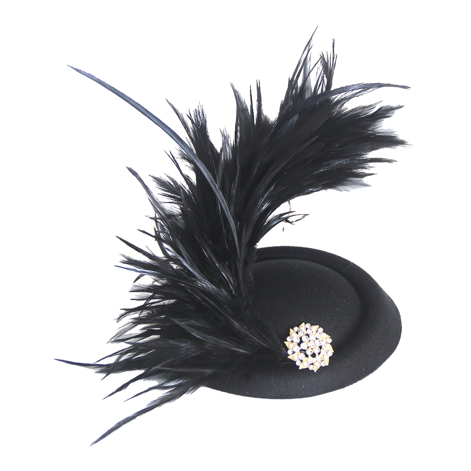 Elegant Vintage French Feather Mini Top Hat Hair Accessory For Bride ...