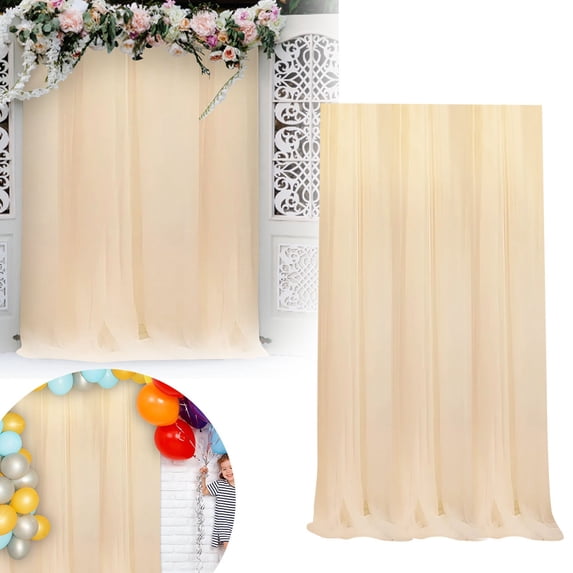 Elegant Voile Fabric Event Drapery Decorative Sheer Curtain For Wedding ...