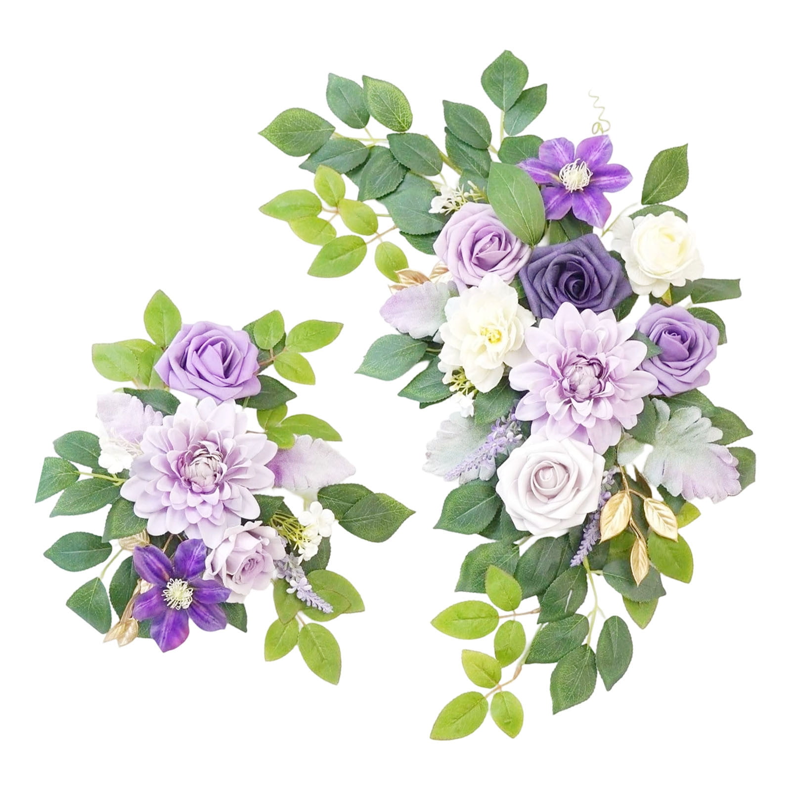 Elegant Wedding Bow and Rose Floral Arrangement Set for Arch ...