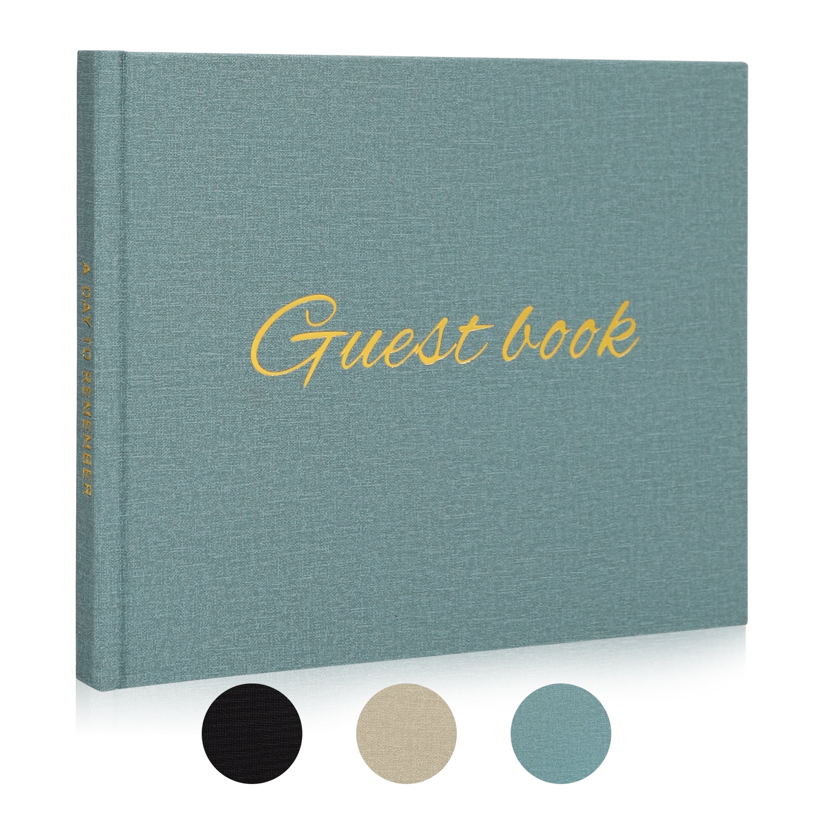 C2U Elegant Wedding Guest Book - 100 Blank Pages for Signatures ...