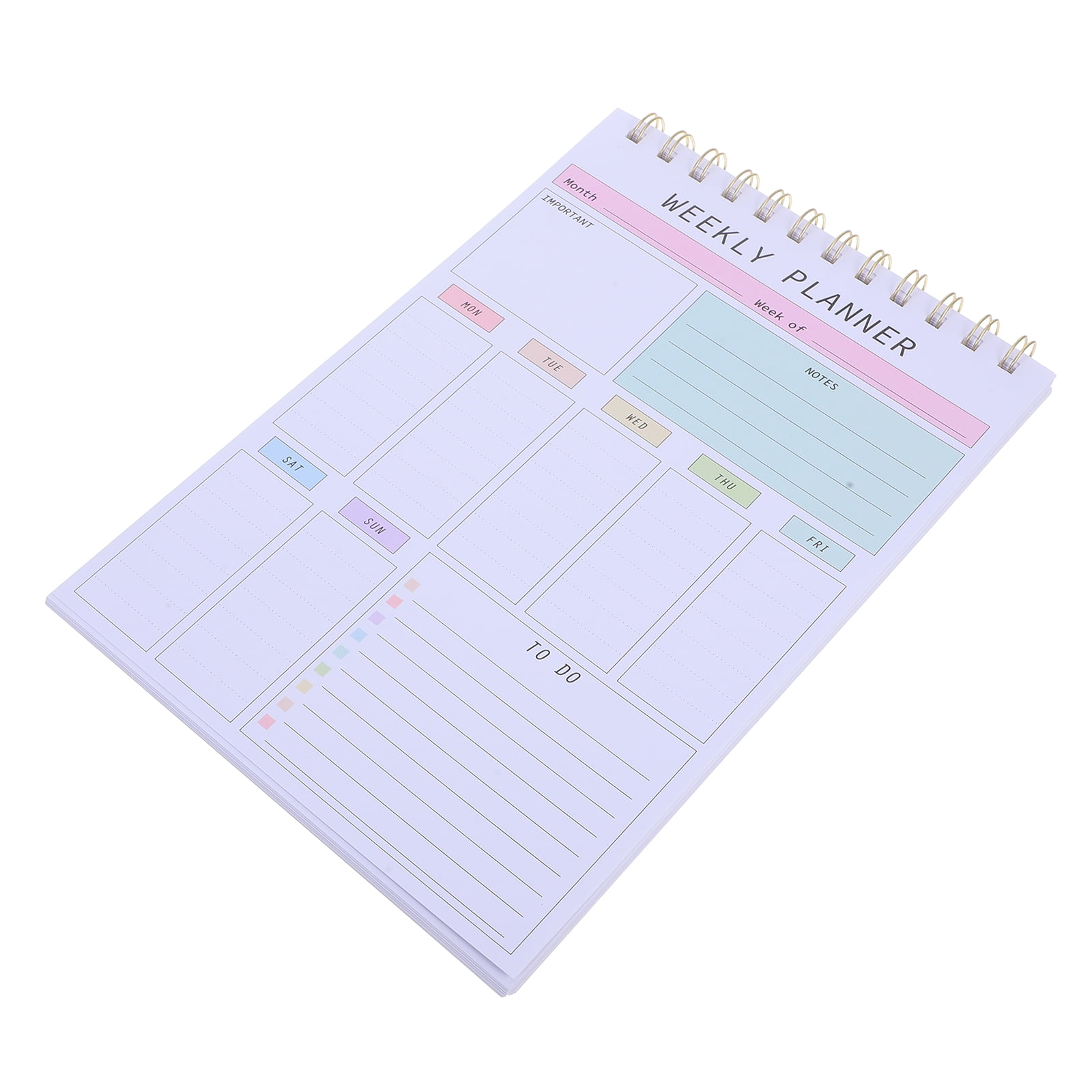 Elegant Weekly Planner with Undated Pages Weekly Desk Planner Large ...