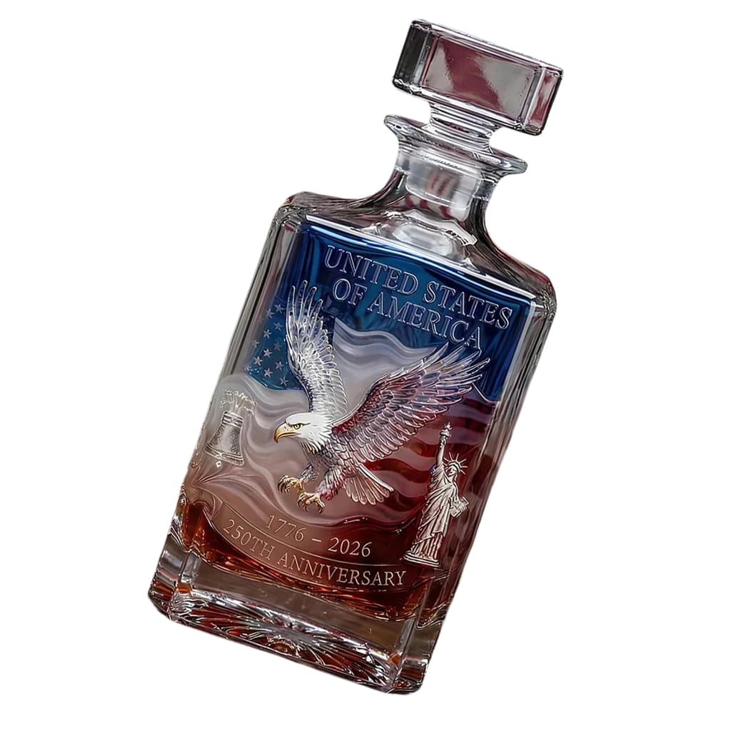 Elegant Whiskeys Decanter With Commemorative America 250th Anniversary ...