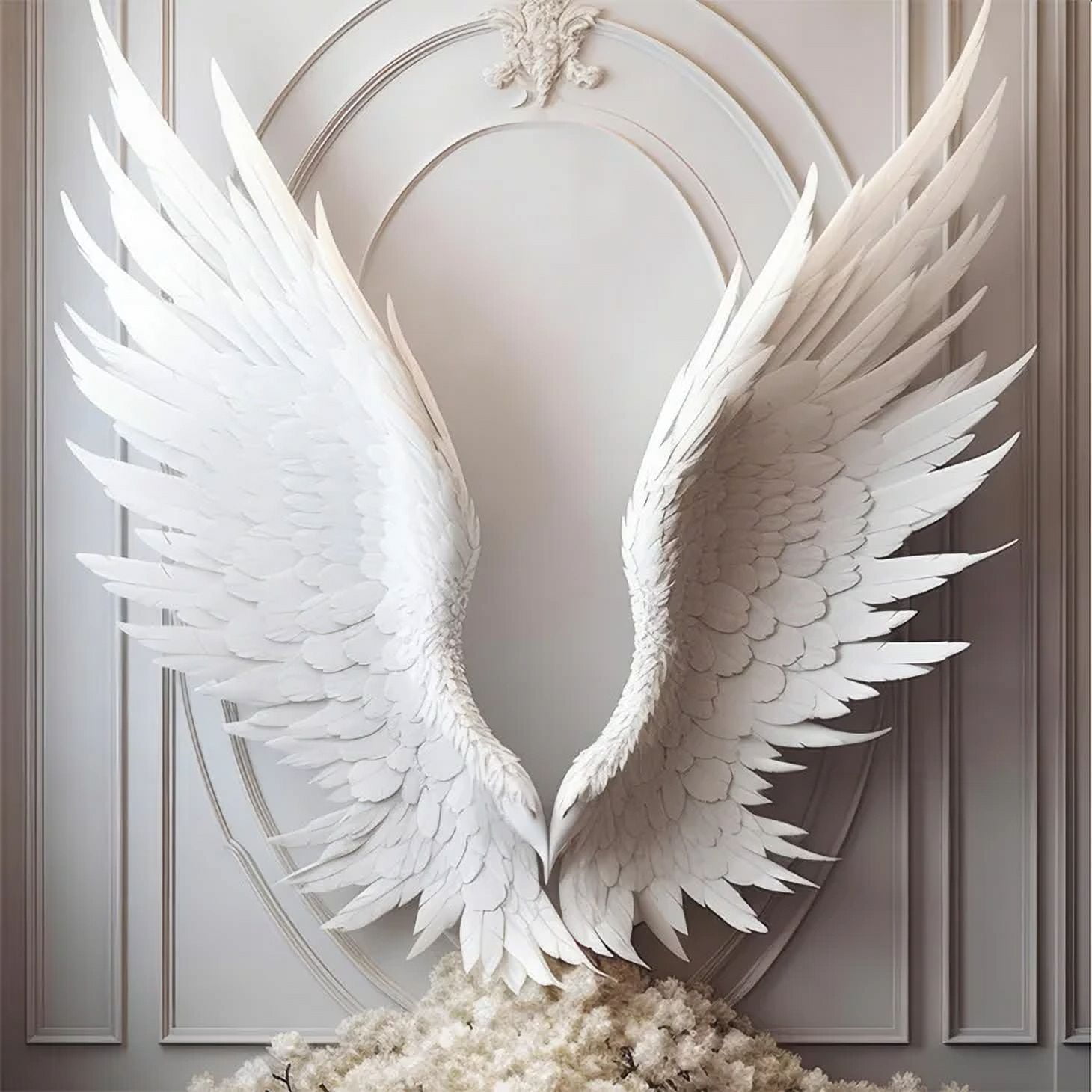Elegant White Angel Wings Adult Birthday Wedding Maternity Portrait r ...