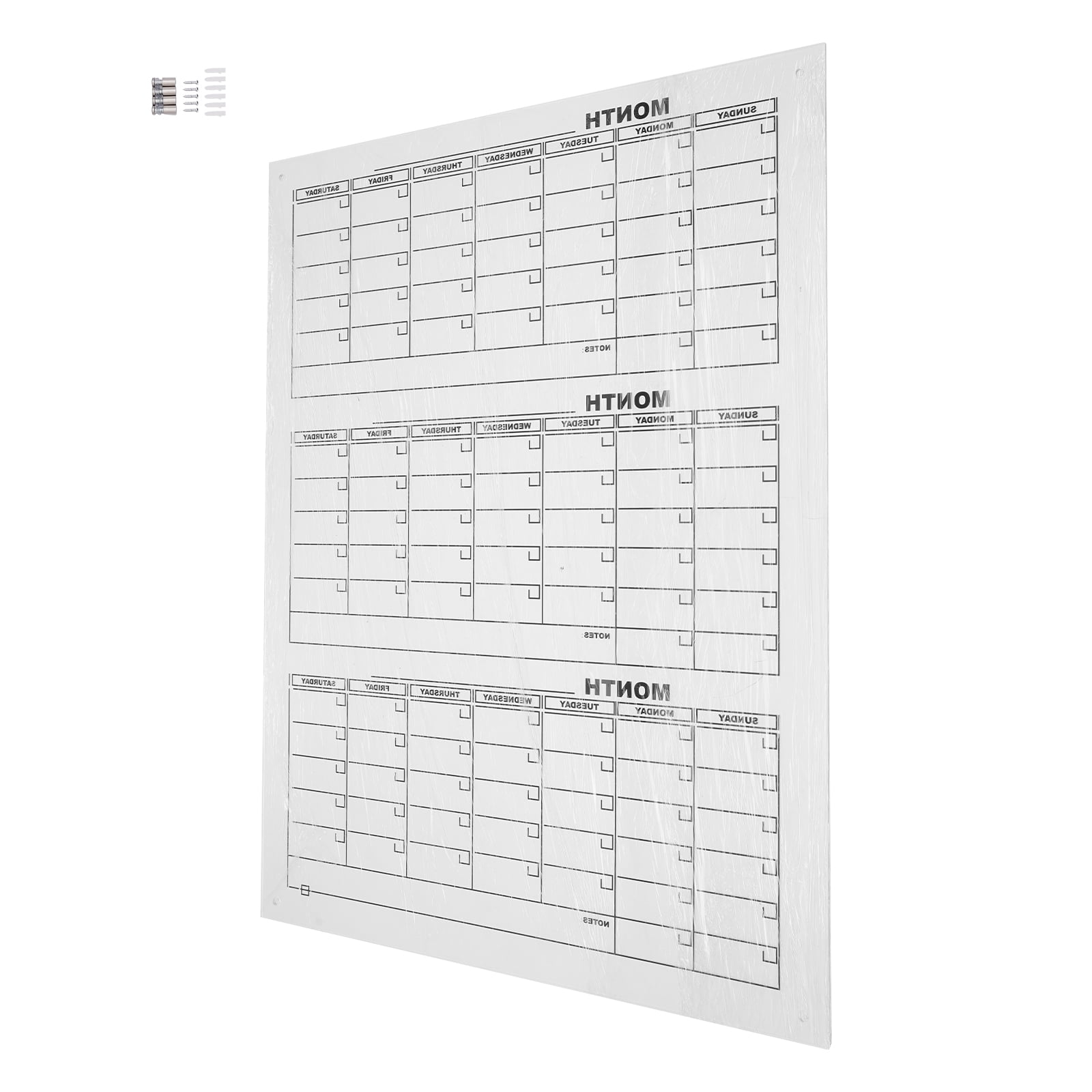 Elegant White Board Calendar with Durable Acrylic Surface, Easy ...