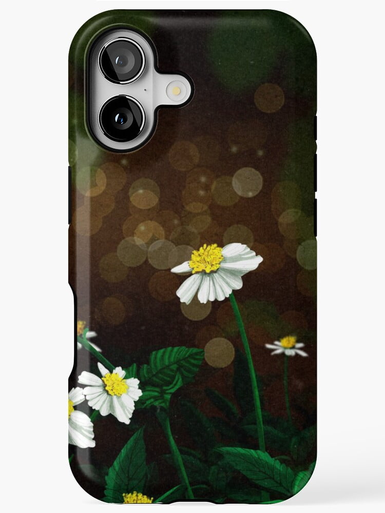 Elegant White Flowers Floral Pattern For iPhone 11-17 Pro Max Phone ...