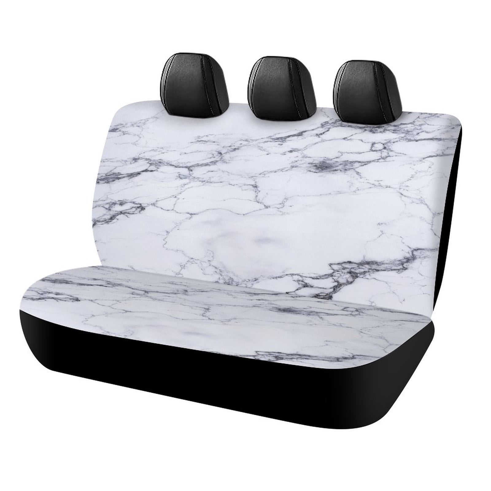 Elegant White Marble Texture Car Rear Seat Cover, Suitable for ...