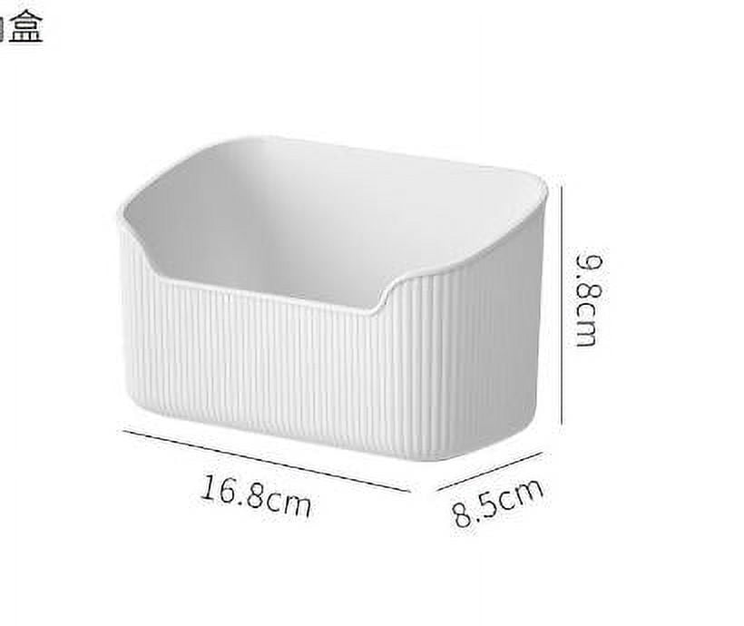 Elegant White Plastic Snack Storage Box with Sloped Design for ...