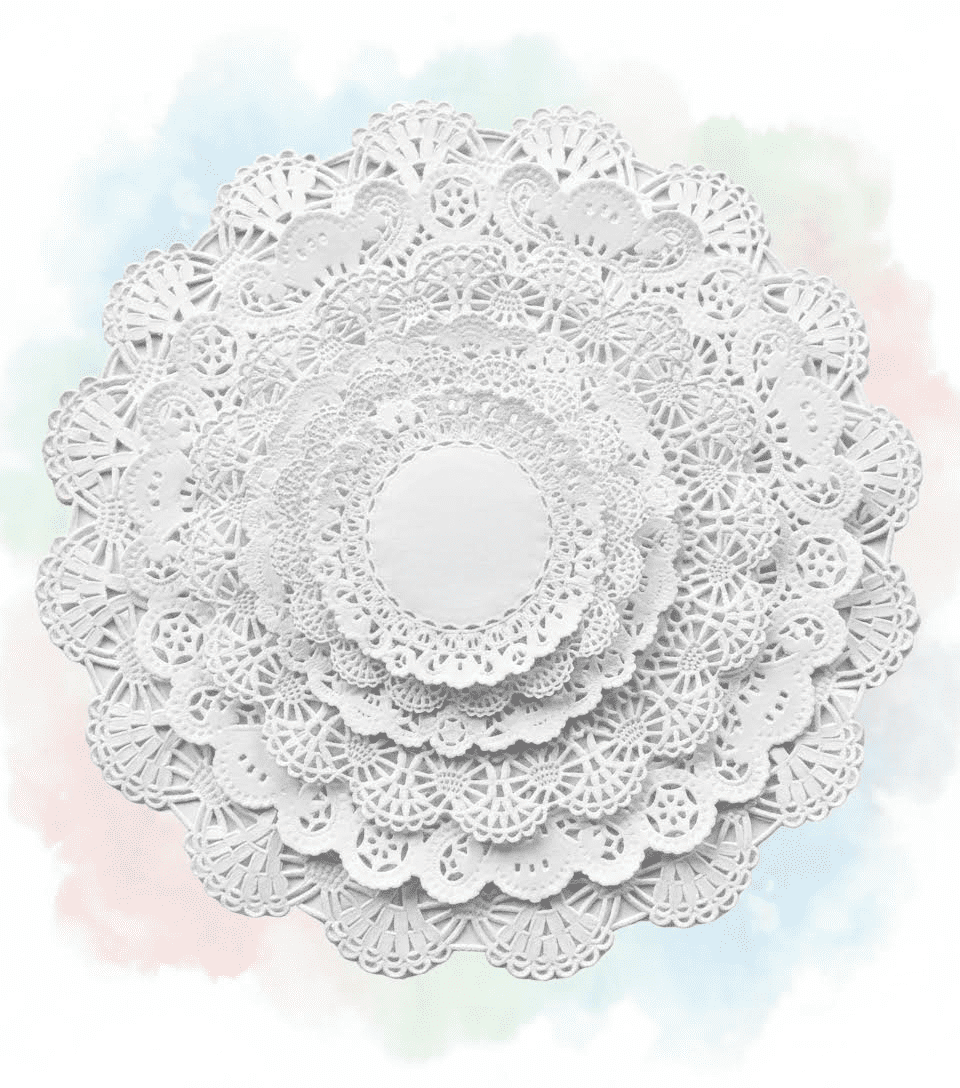 Elegant White Round Paper Lace Table Doilies Assorted Sizes Variety ...