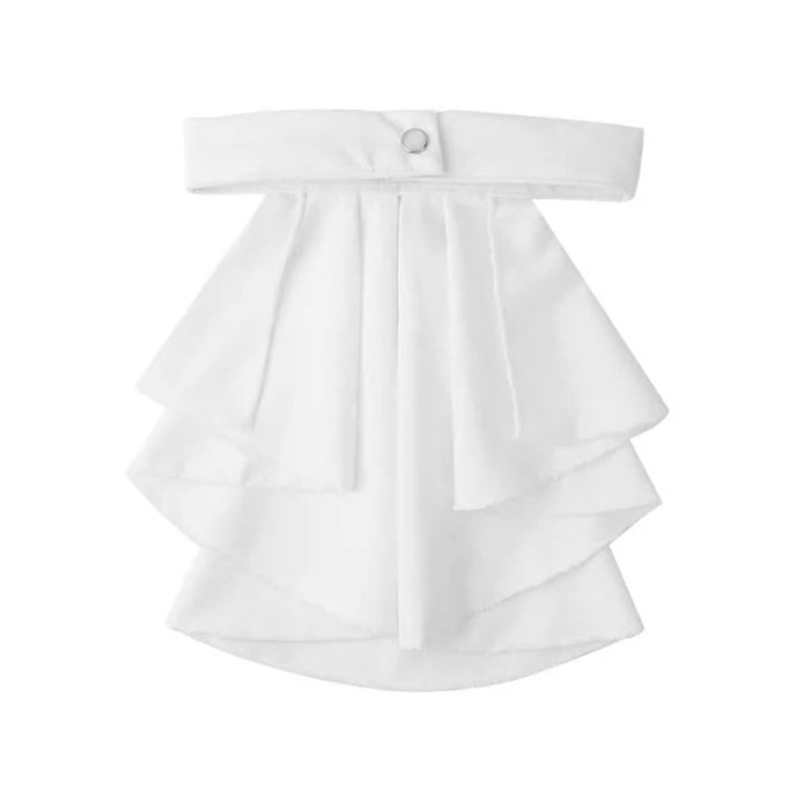 Elegant White Ruffle Jabot Necktie Victorian Medieval Vintage ...