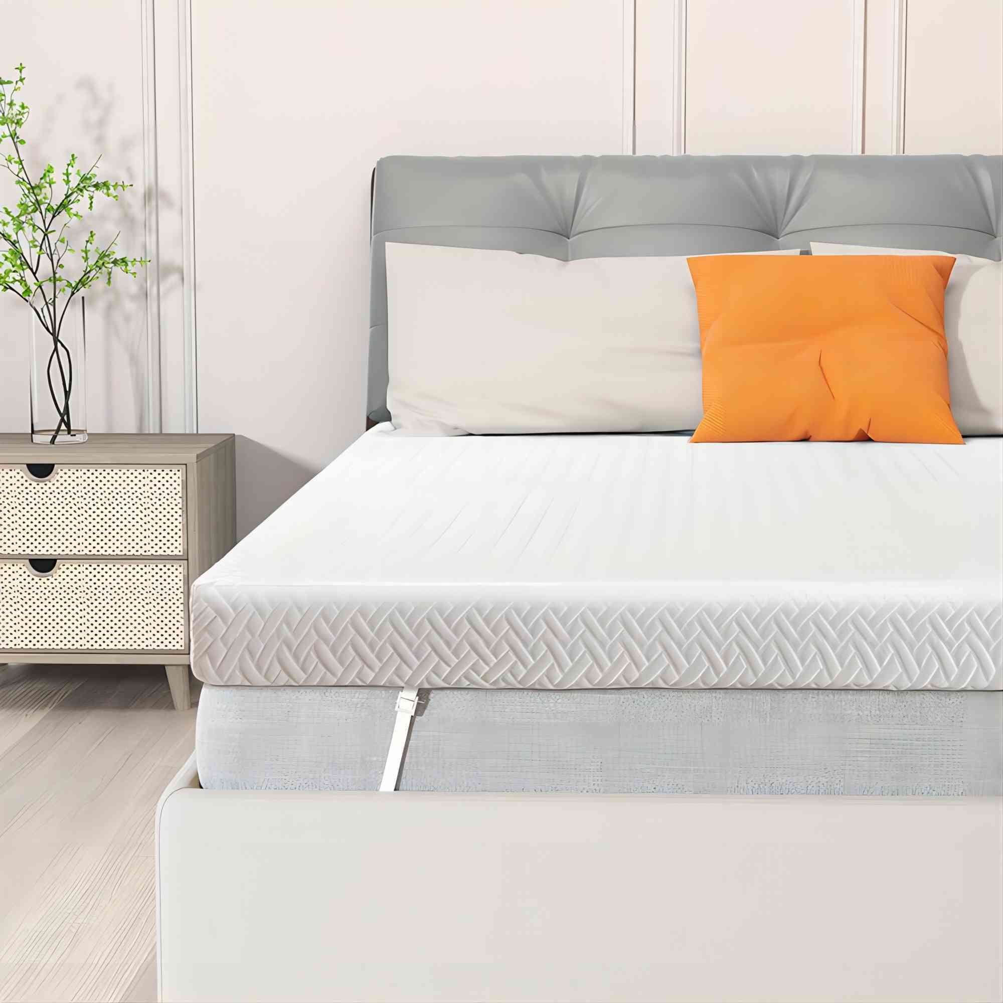 Elegant White Twin Mattress in a Box, 3"thick gel infused memory foam ...