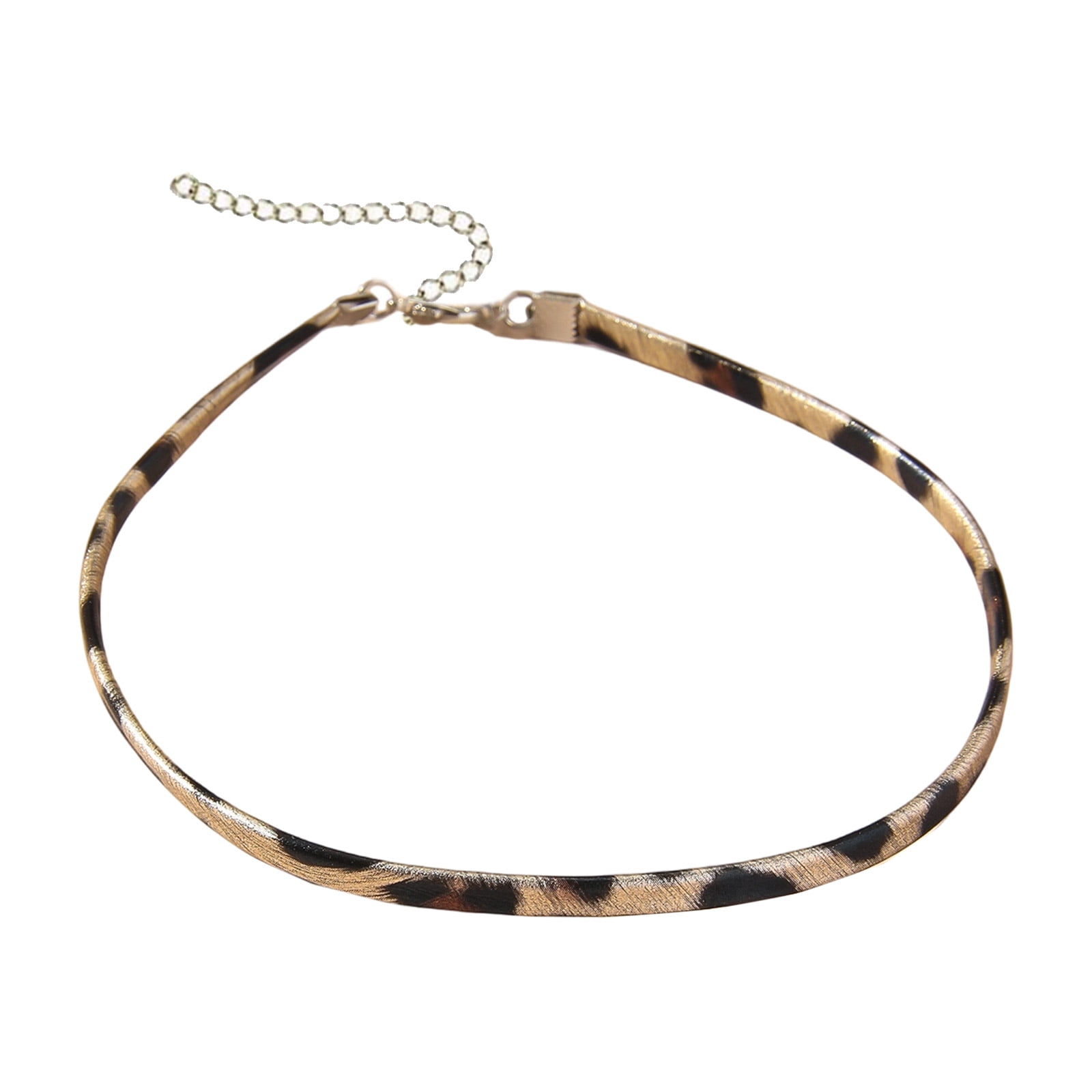 Elegant Wild Print Collar Chain Nonallergenic Mixture Hardware Soft ...