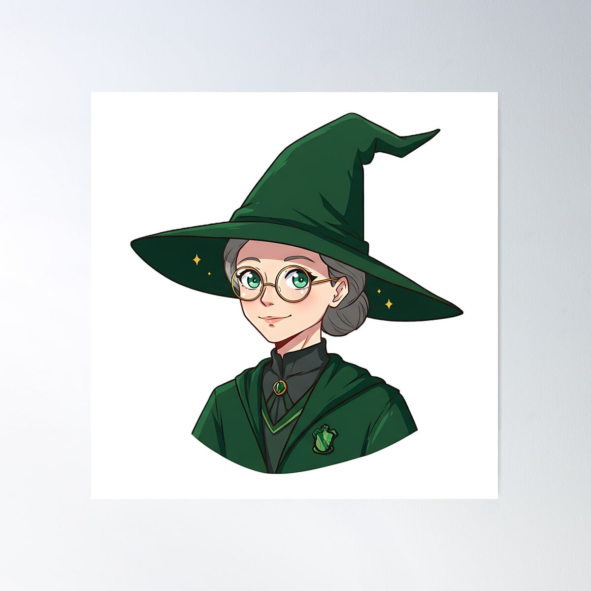 Elegant Witch Professor - Magical Academy Fantasy Art Poster Wall Art ...