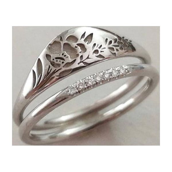 Elegant Fashion Jewelry: 18K Pure Gold Carved Rose Flower Ring for ...