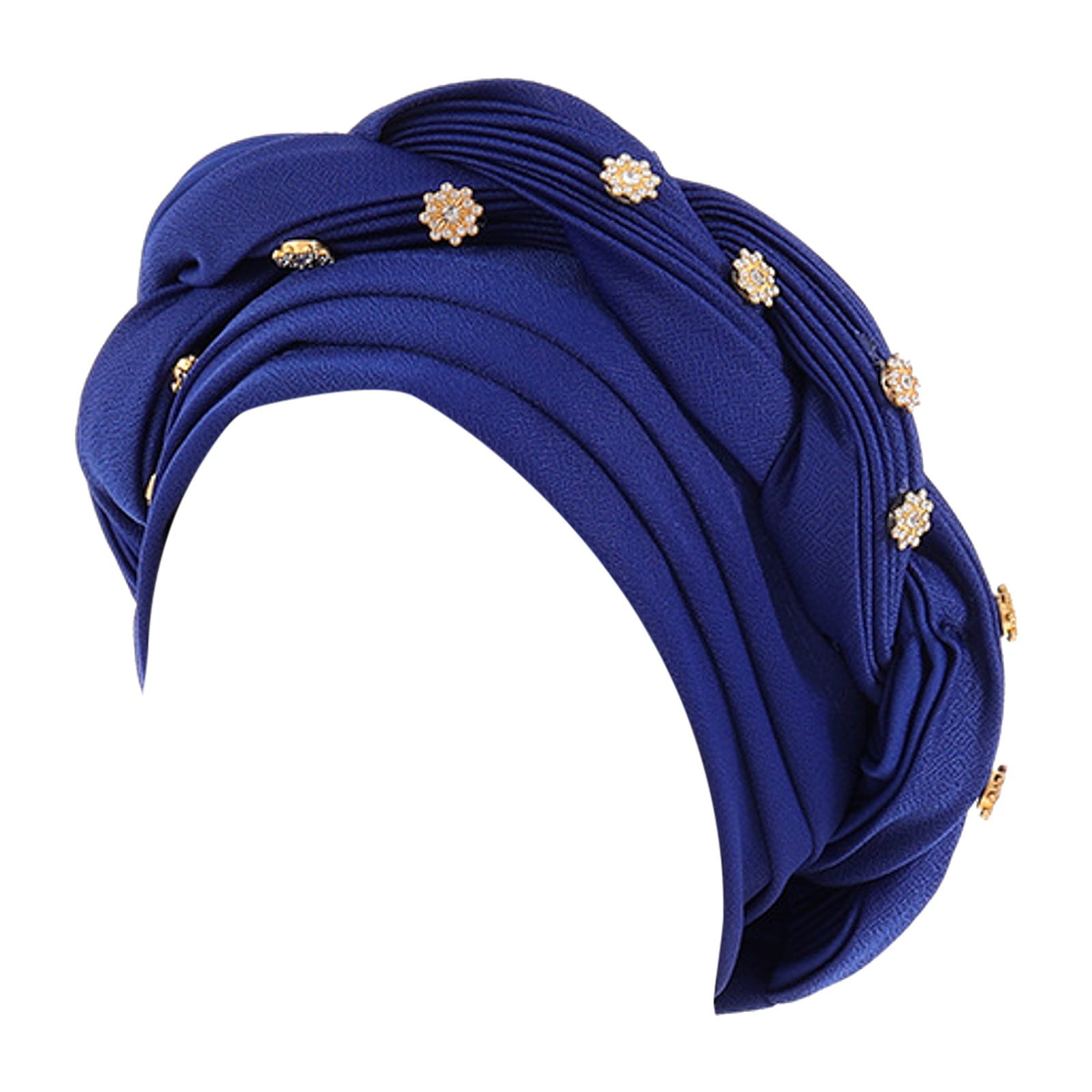 Elegant Women Beret with Intricate Beading and Braid Design Ruffle Wrap ...