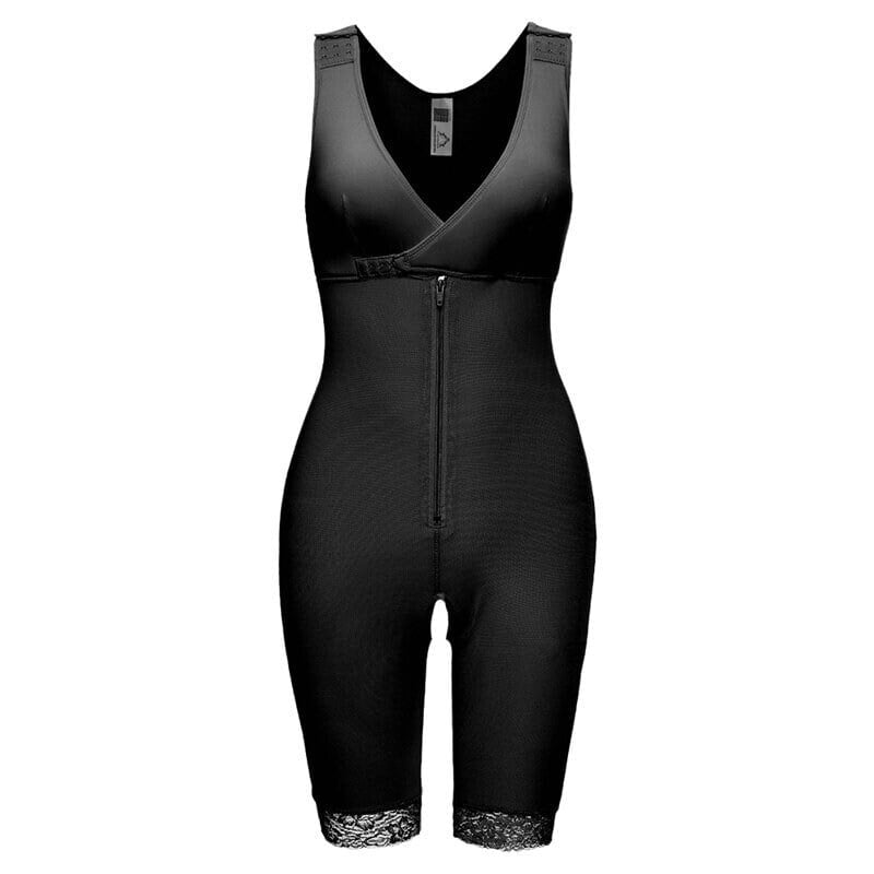 Elegant Women Body Shaper Post Liposuction Girdle Clip Zip Bodysuit ...
