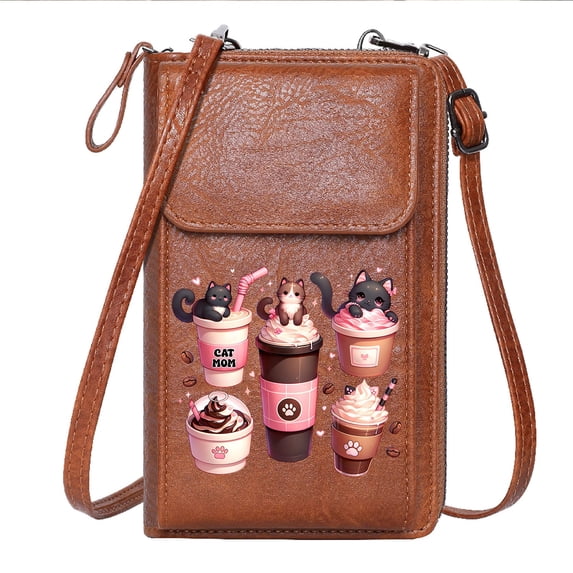 Elegant Women Small Crossbody Flower Pattern Crossbody Bag PU Leather ...