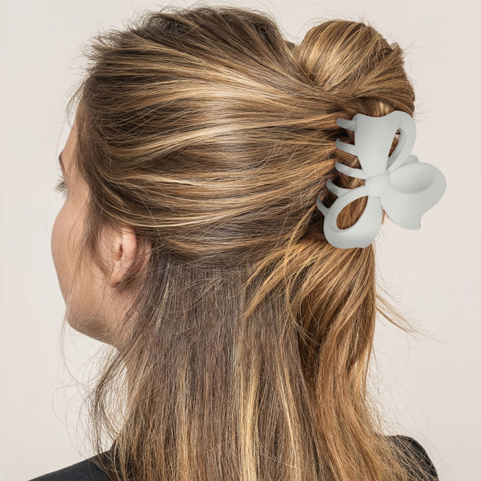 Elegant Women's Bow Tie Hair Clip Frosted Finish Hairpin Barrettes for ...