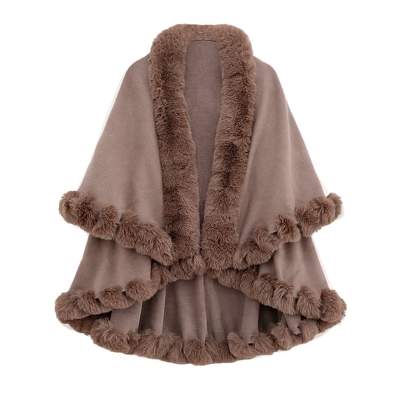 Elegant Women's Detachable Collar Shawl Wrap Cape For Winter Evening ...